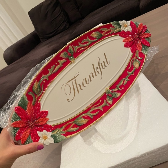 Fitz and Floyd | Holiday | Fitz And Floyd Cardinal Christmas Bread Tray ...